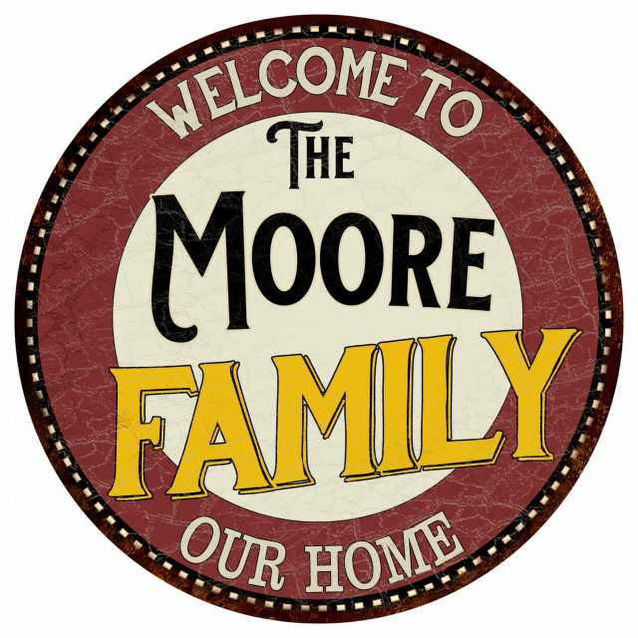 The Moore Family 12" Round Metal Sign Kitchen Game Room Décor ...