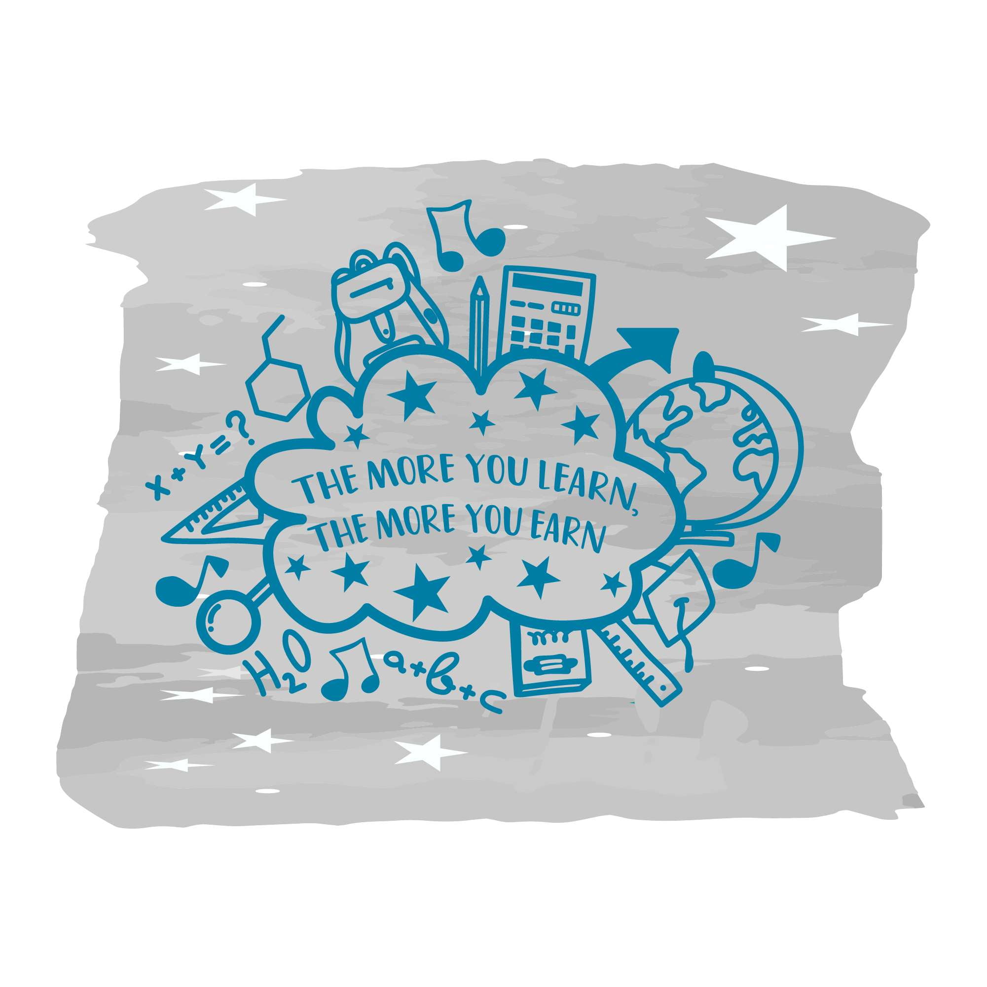 The More You Learn The More You Earn Motivational Quotes Wall Decal ...