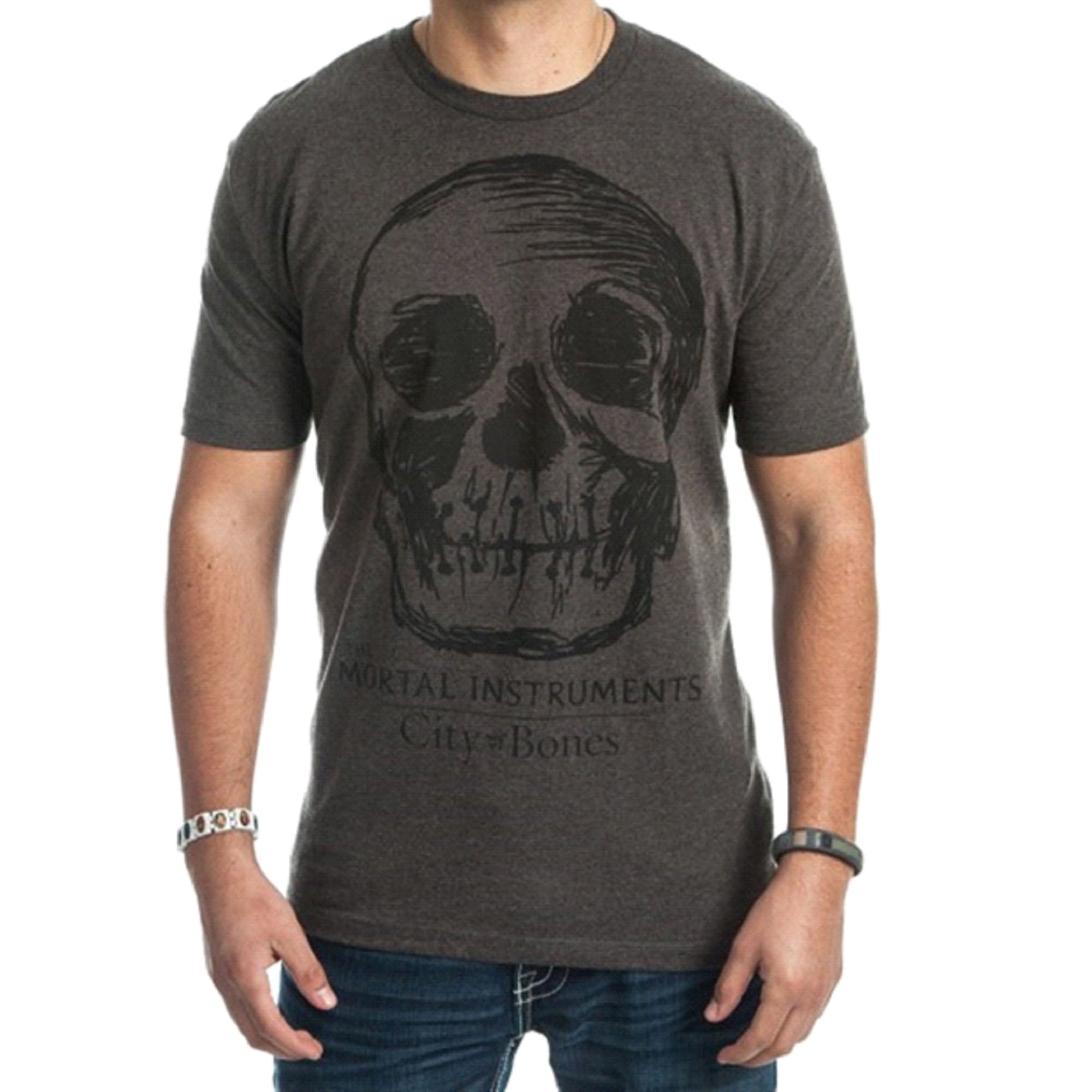 The Mortal Instruments Skull Mens Charcoal T-Shirt (Large) - Walmart.com