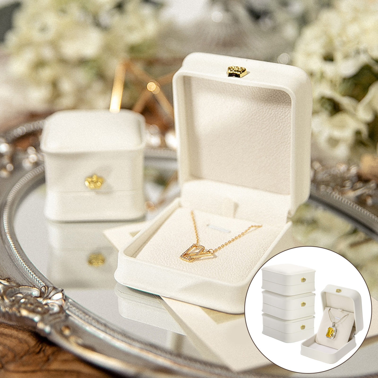 The Most Beautiful Women'S Jewelry Elegant Ivory Leather Jewelry Box ...