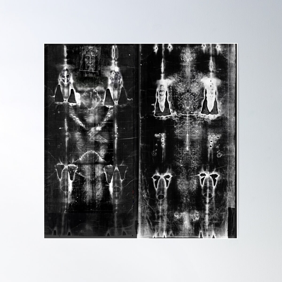 The Most Enhanced Shroud Of Turin Tapestry Poster Wall Art, Modern Wall ...