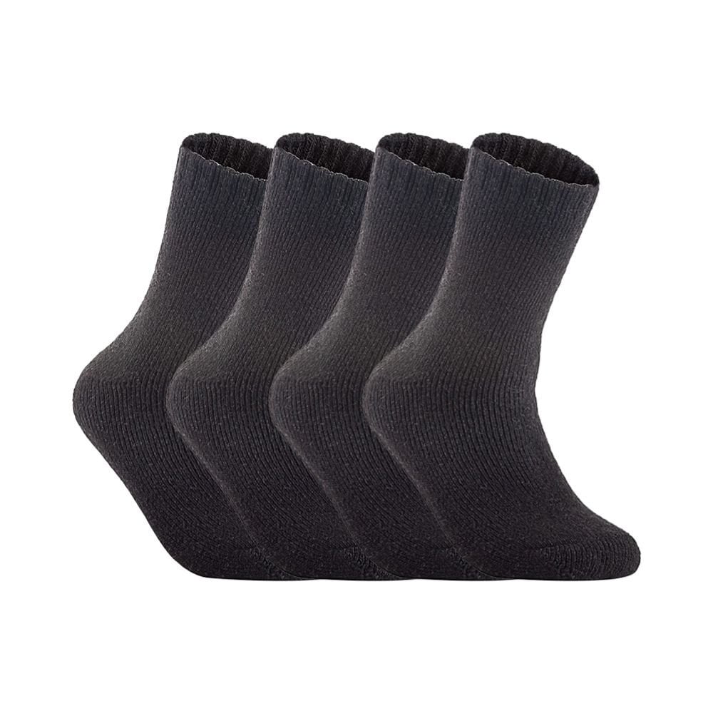 Gorgeous 4 Pairs Women's Stretchy Knitted Thick Wool Crew Socks, Soft ...