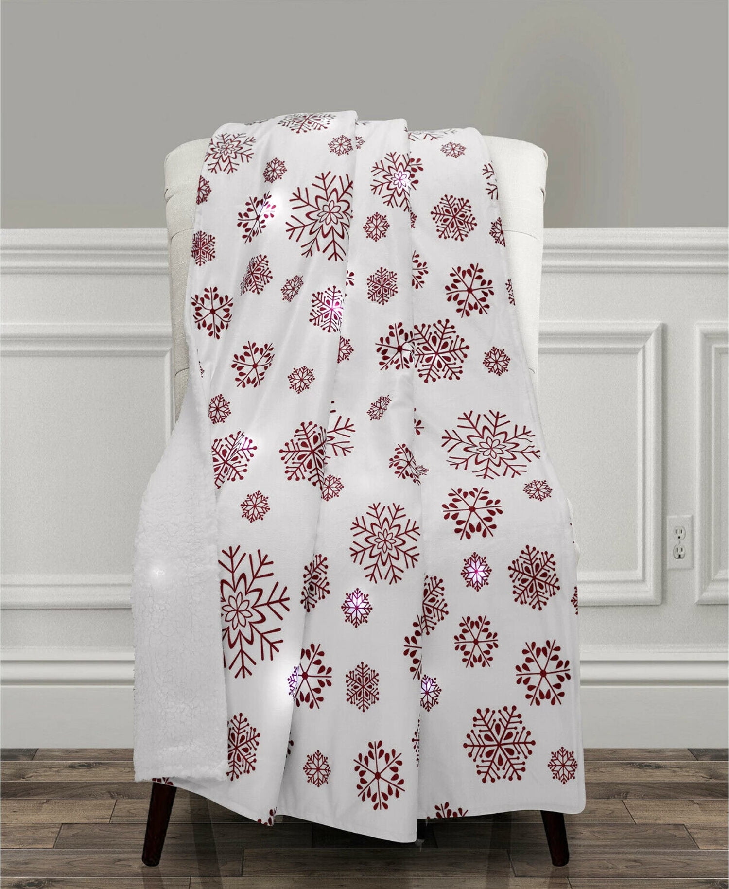 The Mountain Home Collection Led Holiday Printed Throw, 50 x 60: 50 X ...