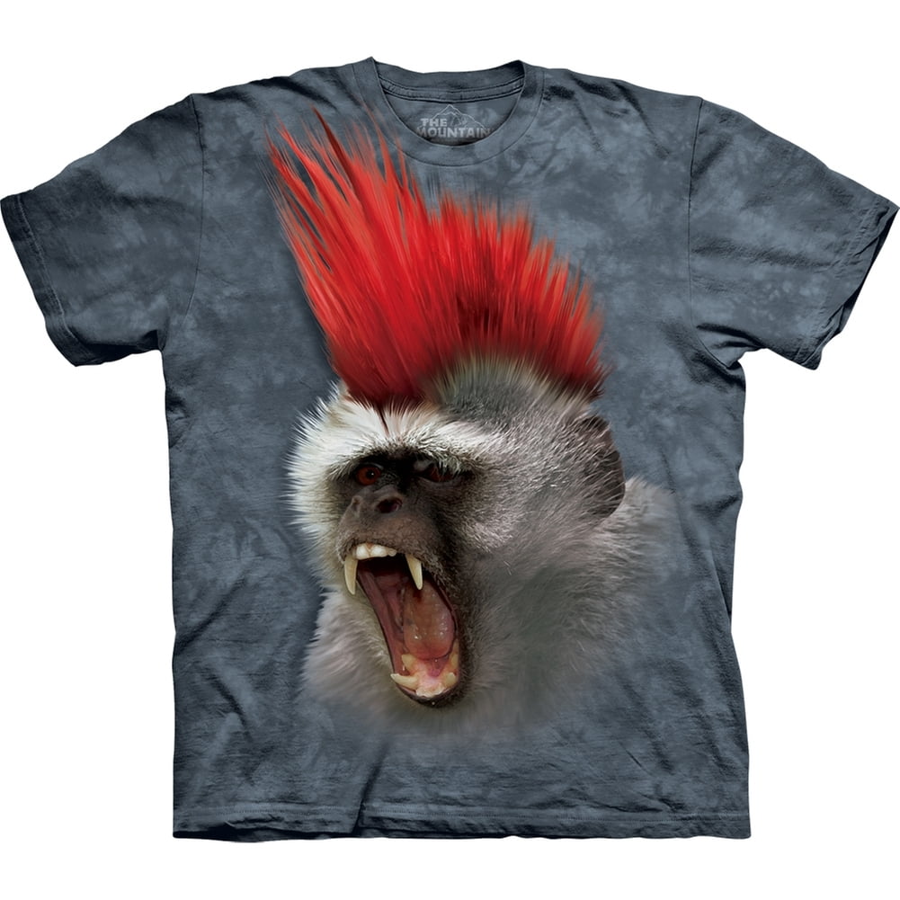 The Mountain T-Shirt Punky Mohawk Monkey Primate Tie Dye Shirt ...