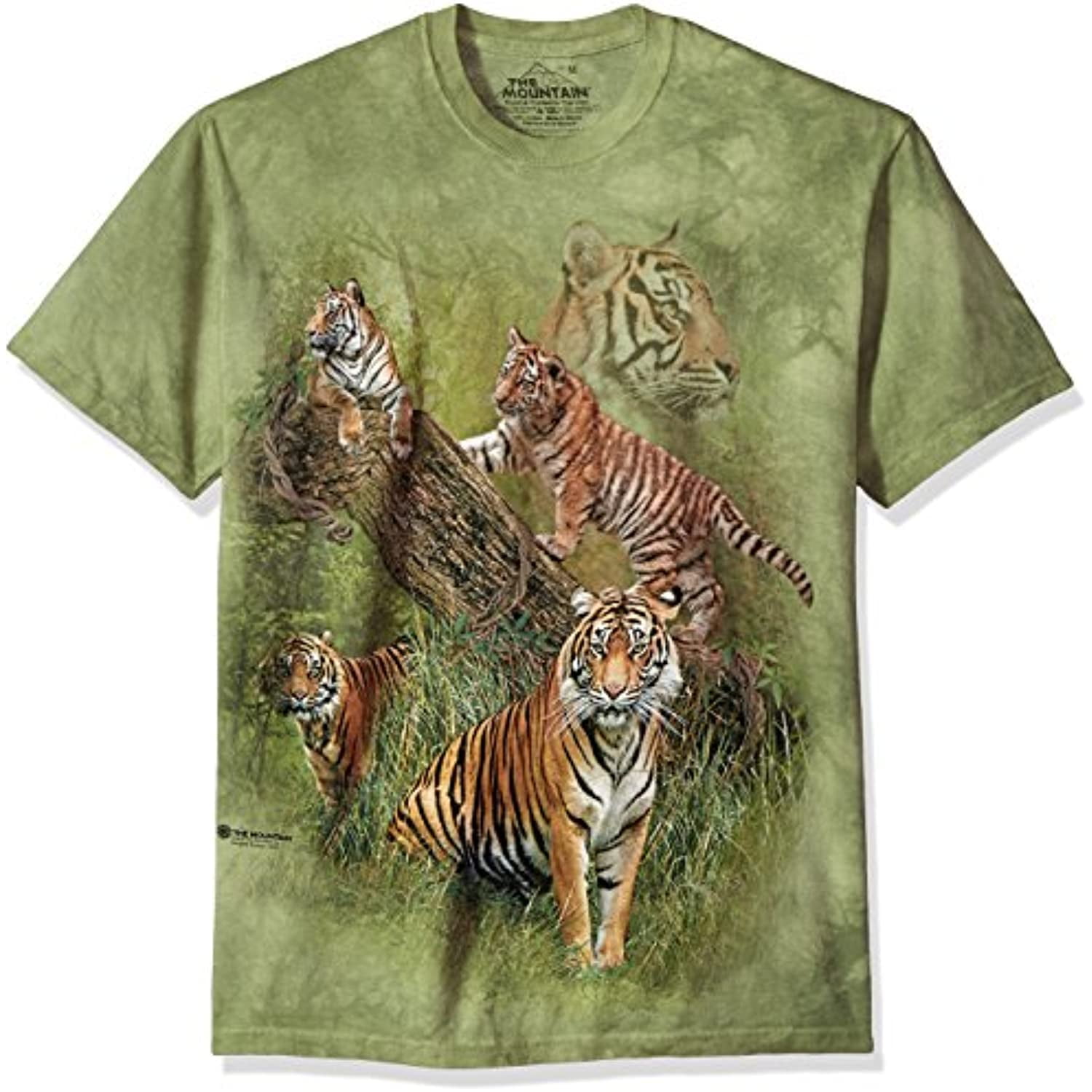 The Mountain Wild Tiger Collage Adult T-Shirt, Green, XL - Walmart.com