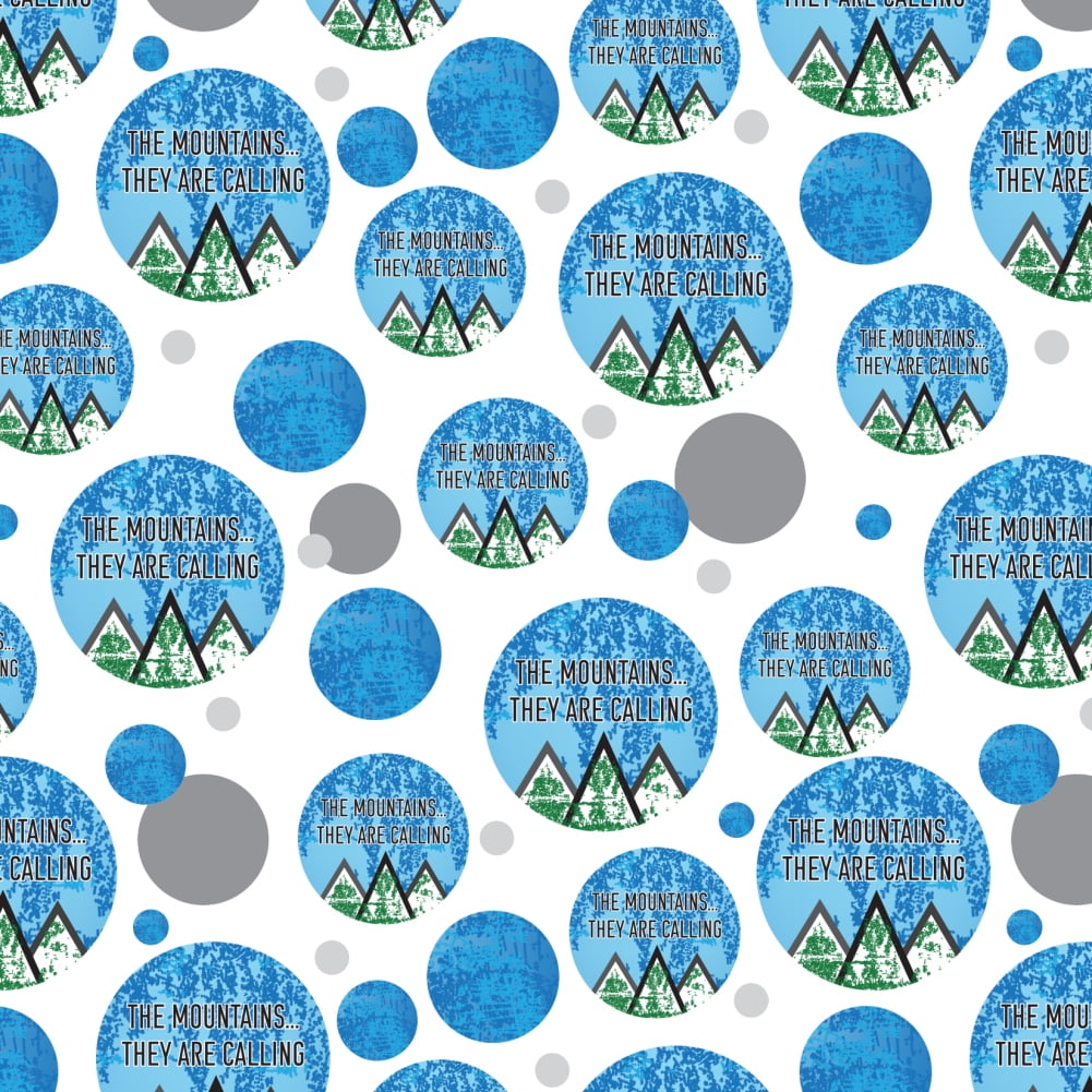 The Mountains They are Calling Hiking Nature Premium Gift Wrap Wrapping ...