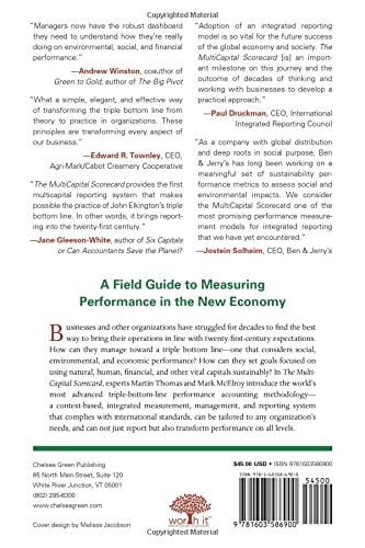 Pre-Owned The MultiCapital Scorecard: Rethinking Organizational ...
