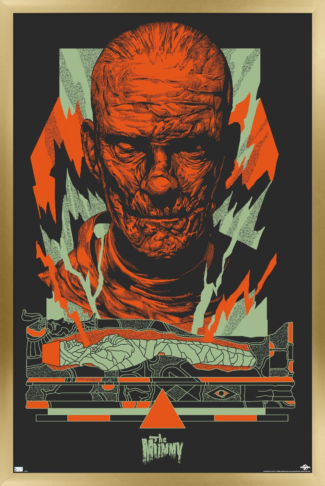 The Mummy - Illustration Wall Poster, 14.725" x 22.375" Framed ...