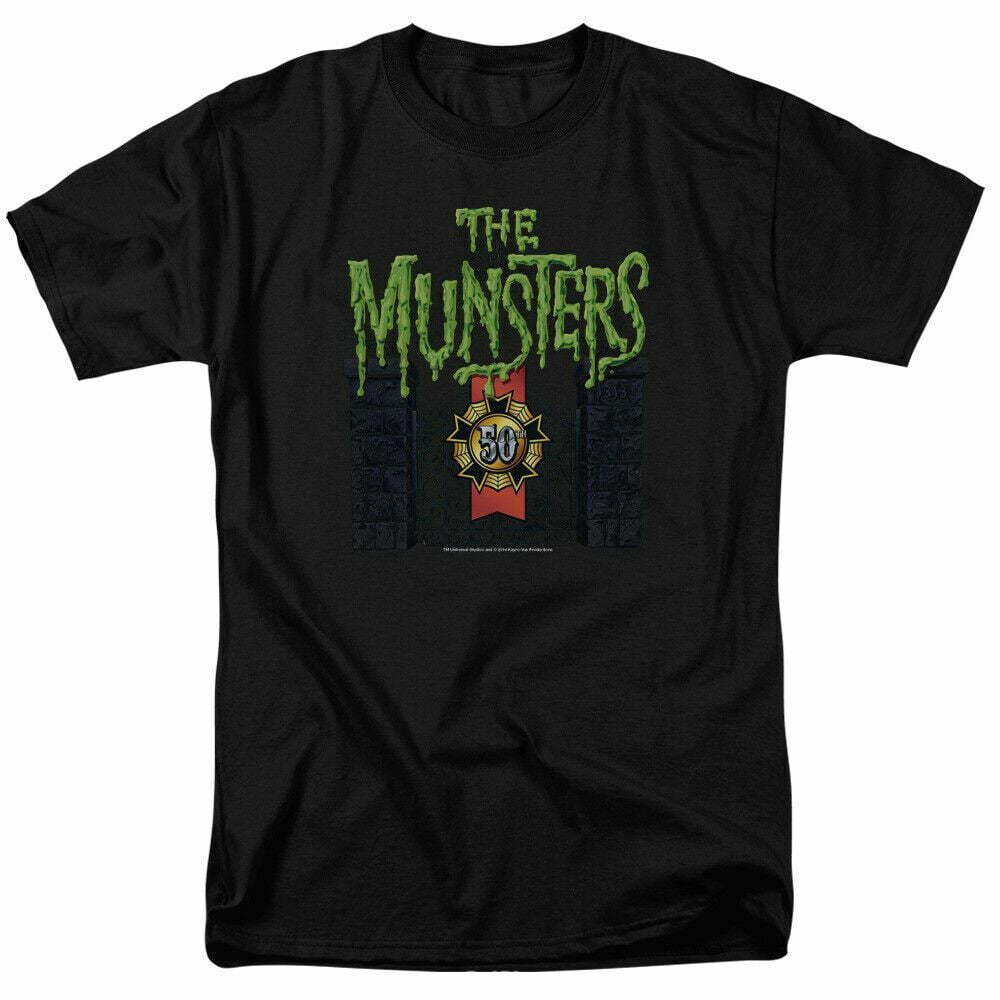 The Munsters 50 Year Logo T Shirt Mens Licensed Classic TV Herman Eddie ...