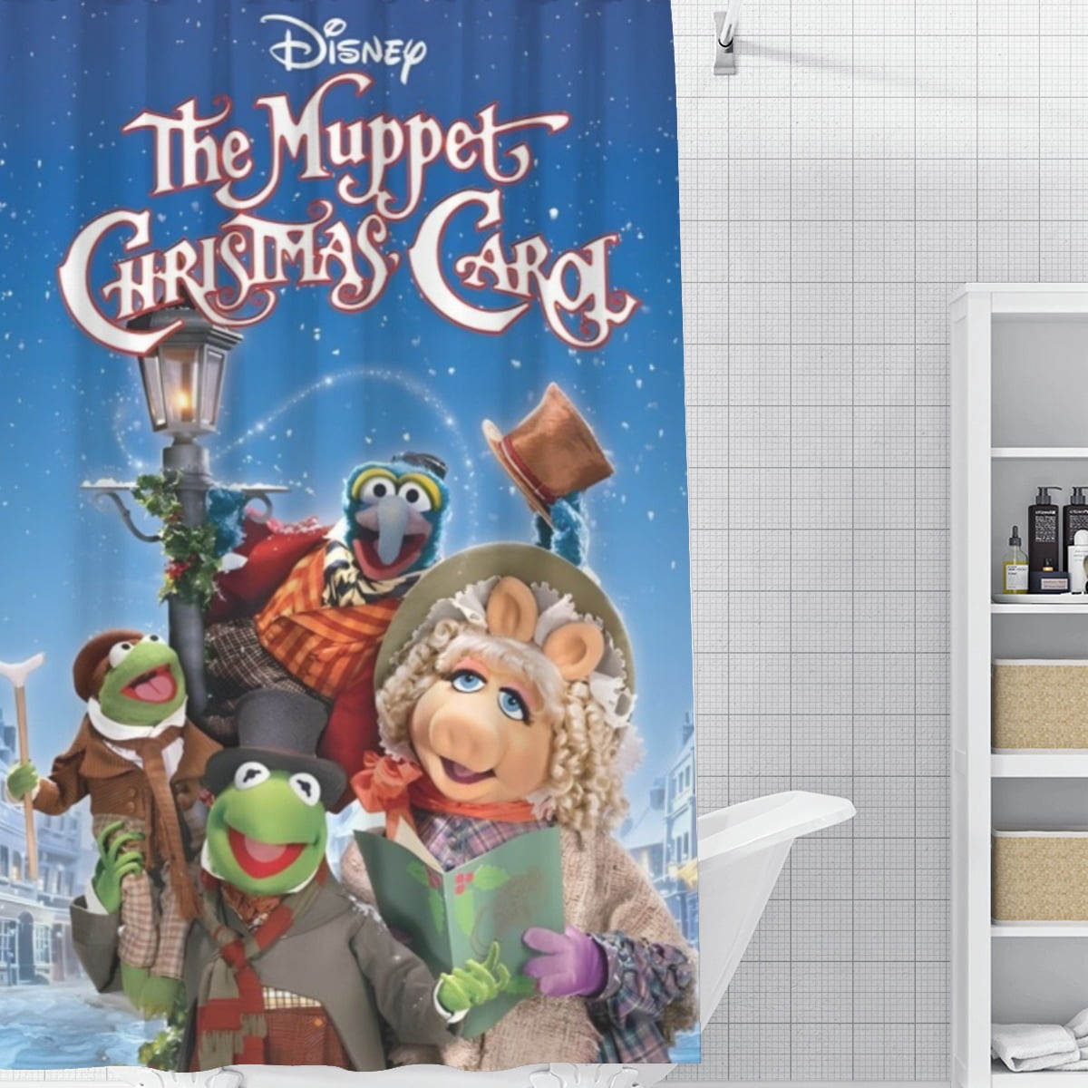 The Muppet Christmas Carol shower curtain features an iconic print,51 ...