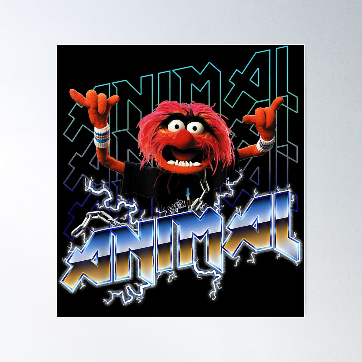 The Muppets Animal Rock The Muppet Show Poster Wall Art, Modern Wall ...