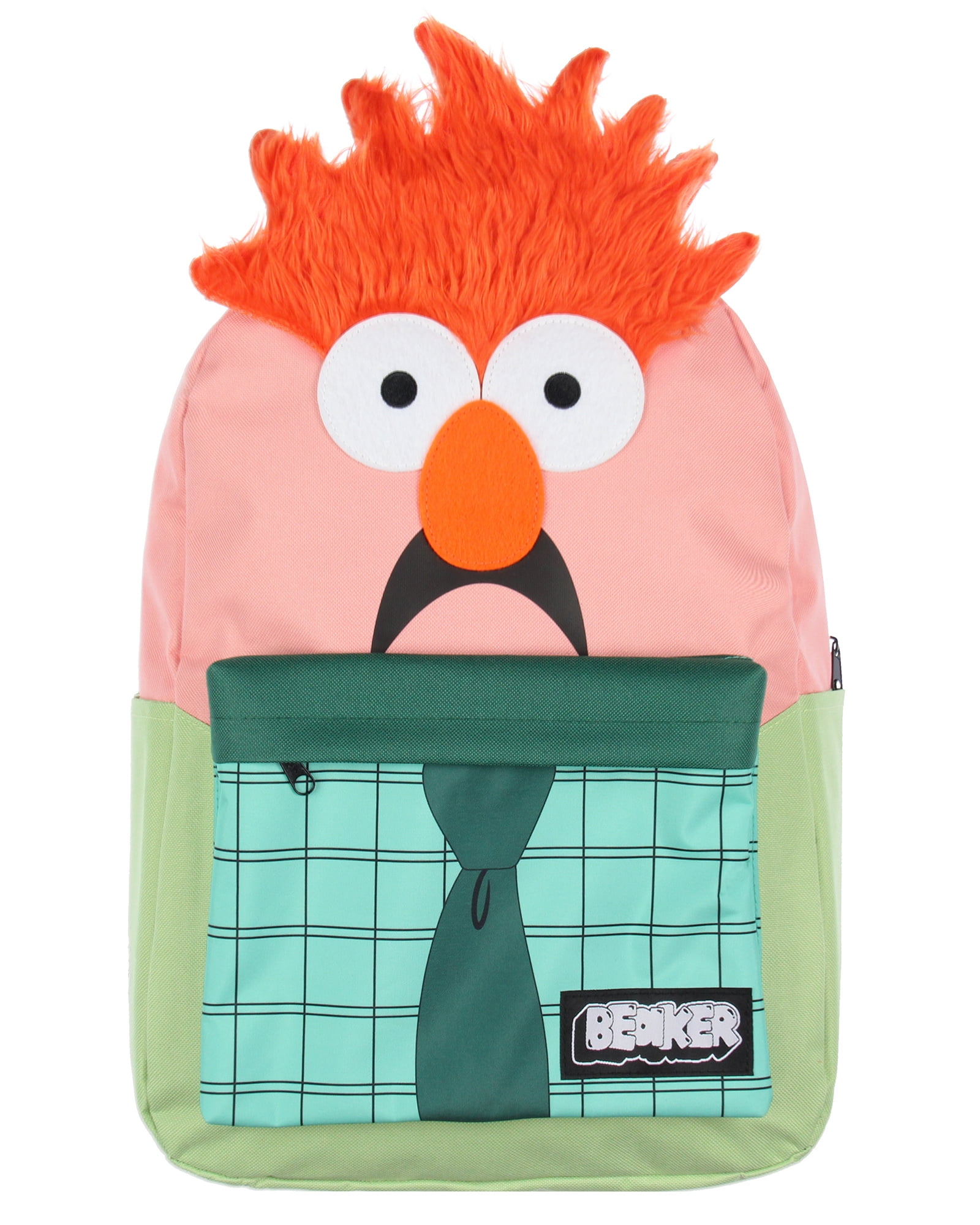 The Muppets Beaker 3D Character Hair 17" Cute Backpack Laptop Travel ...