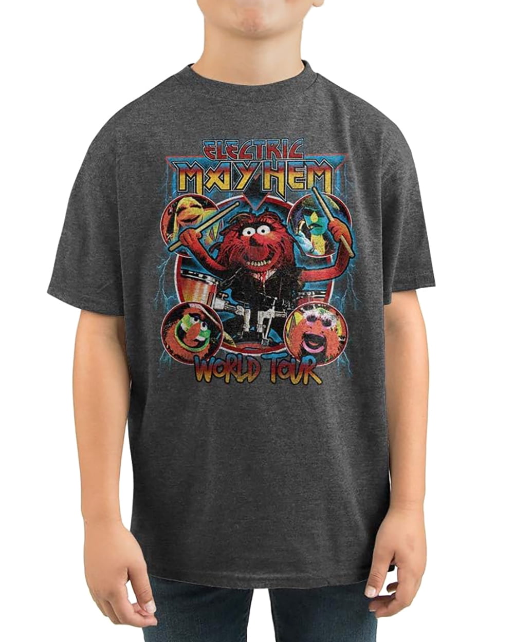 Muppets Boys' Dr. Teeth & Electric Mayhem World Tour T-Shirt, Large ...