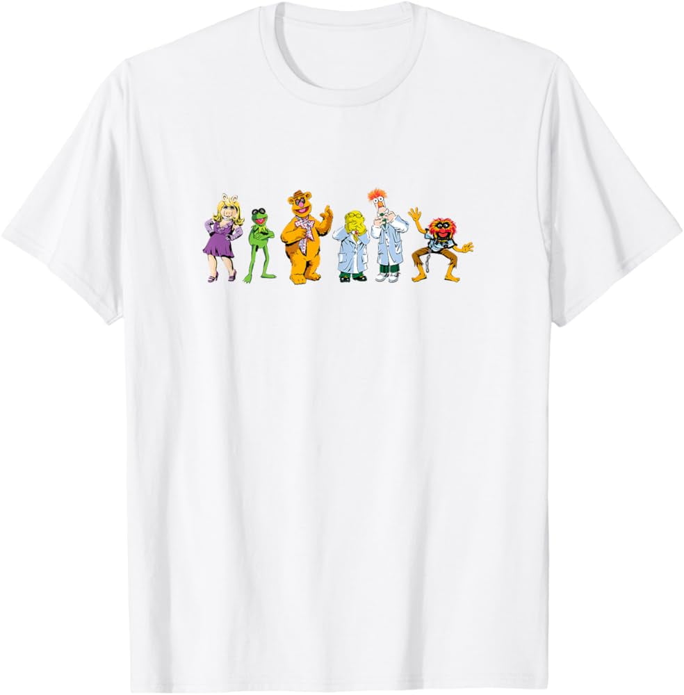 The Muppets Classic Characters Lineup Group Shot T-Shirt Shirt, Size ...