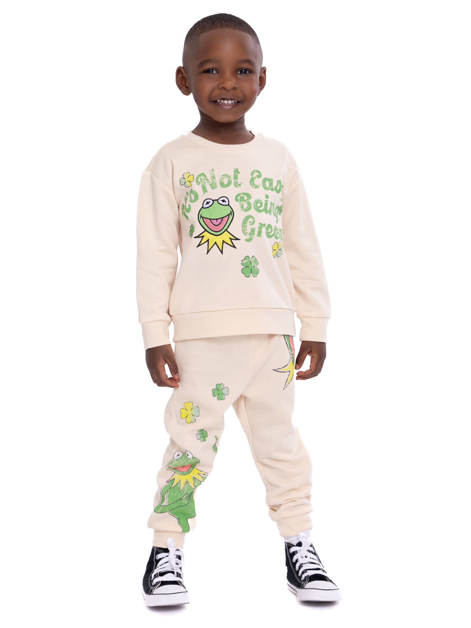 The Muppets Kermit the Frog Toddler Girls St. Patrick's Day Pullover ...