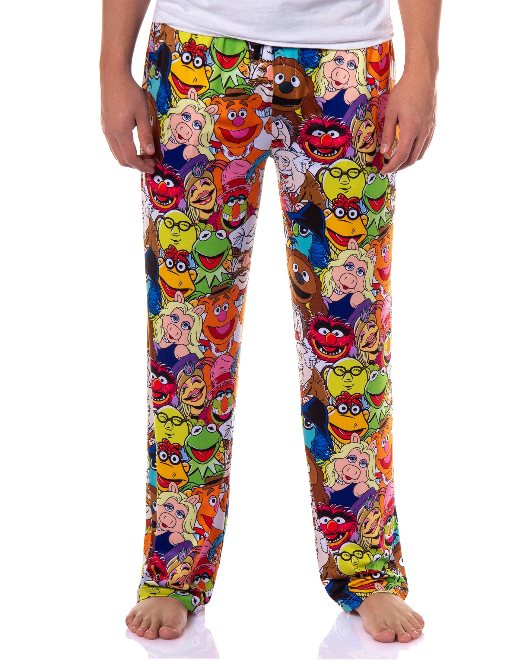 The Muppets Pajamas Men's Kernit Miss Piggy Fozzie Bear AOP Lounge Pj ...