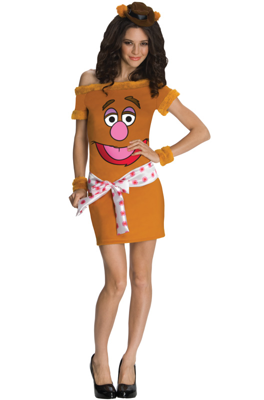 The Muppets Womens Fozzie Bear Halloween Costume Brown Dress M 6-10 ...