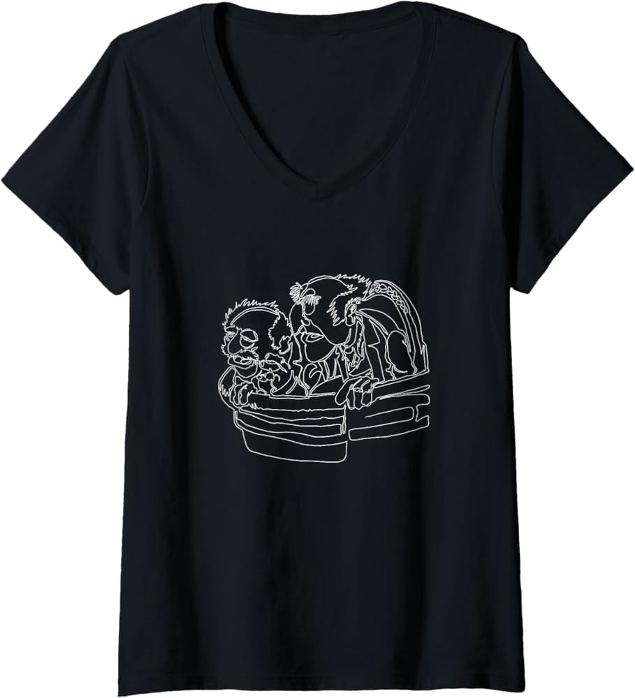 The Muppets Statler And Waldorf Heckling Outline T-Shirt Shirt, Size ...