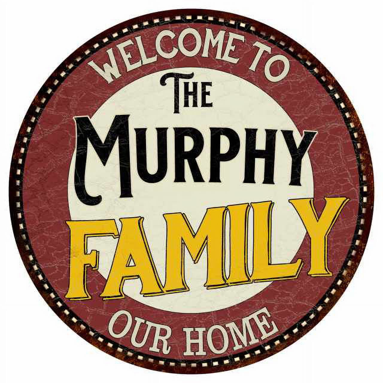 The Murphy Family 12" Round Metal Sign Kitchen Game Room Décor ...