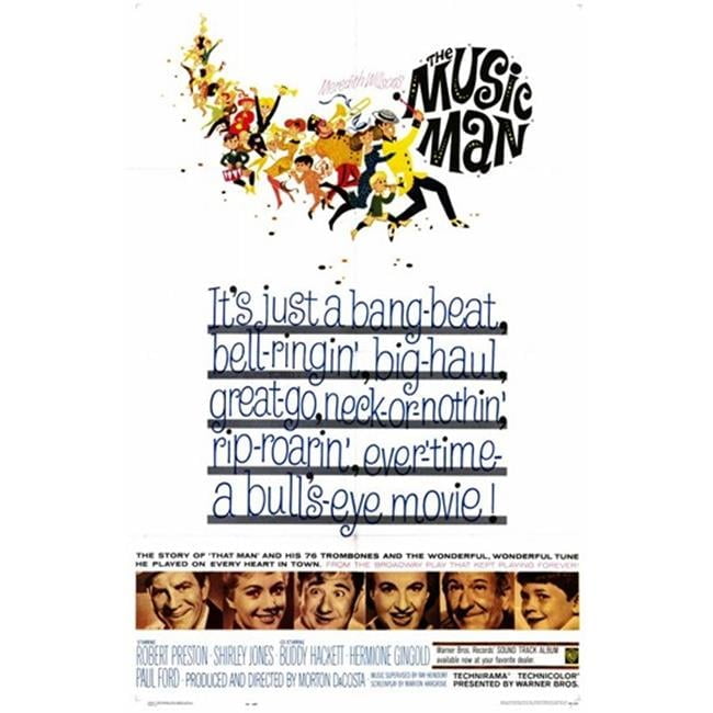 The Music Man Movie Poster - 11 x 17 in. - Walmart.com