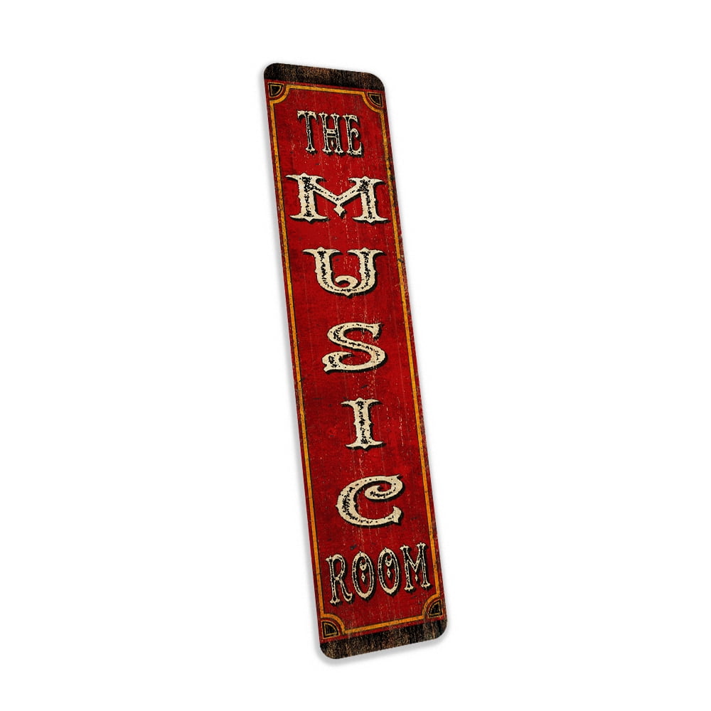 The Music Room Sign Vintage Looking Rustic Sign Studio Musician Gift ...