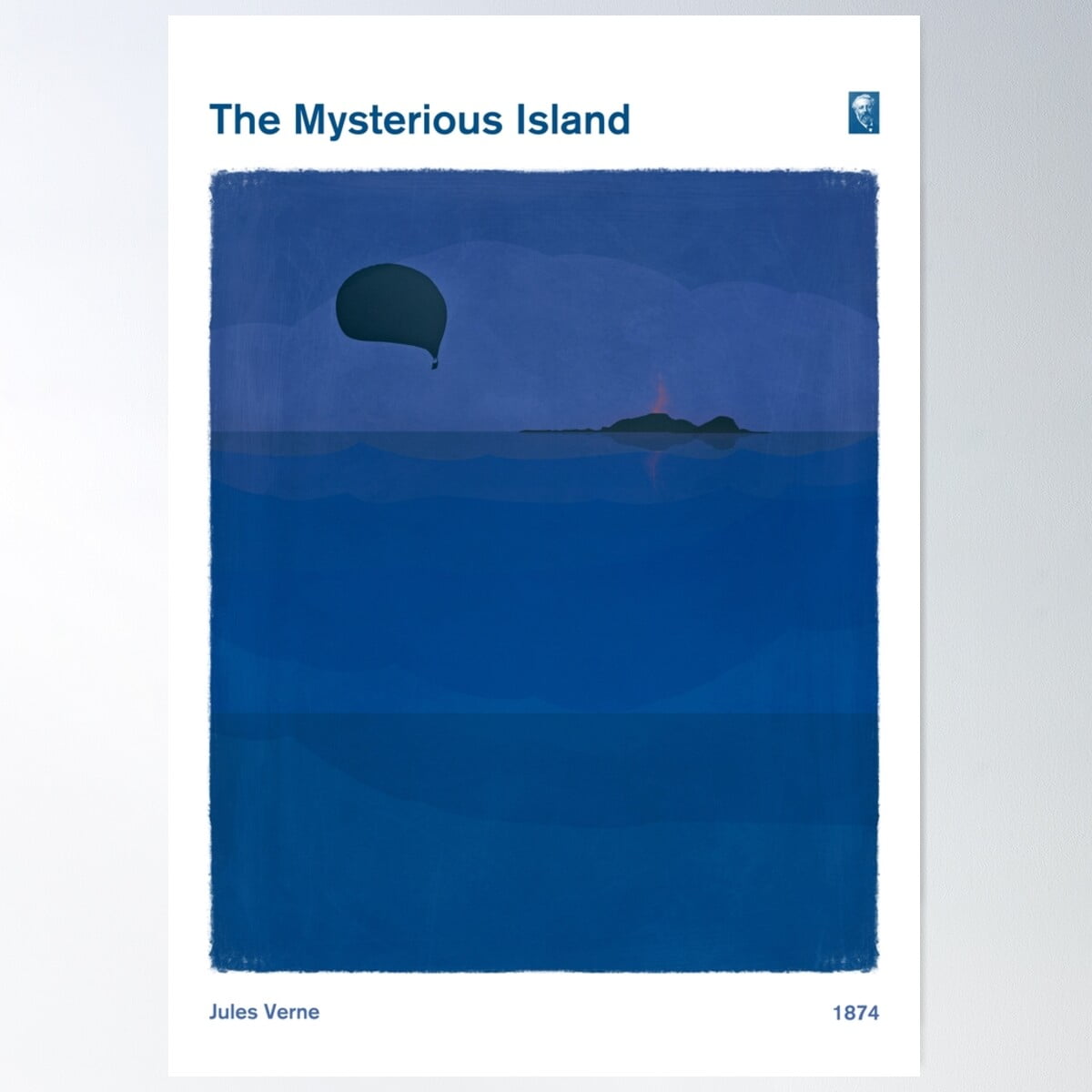 The Mysterious Island - Jules Verne Literary Art For Book Lovers Poster ...