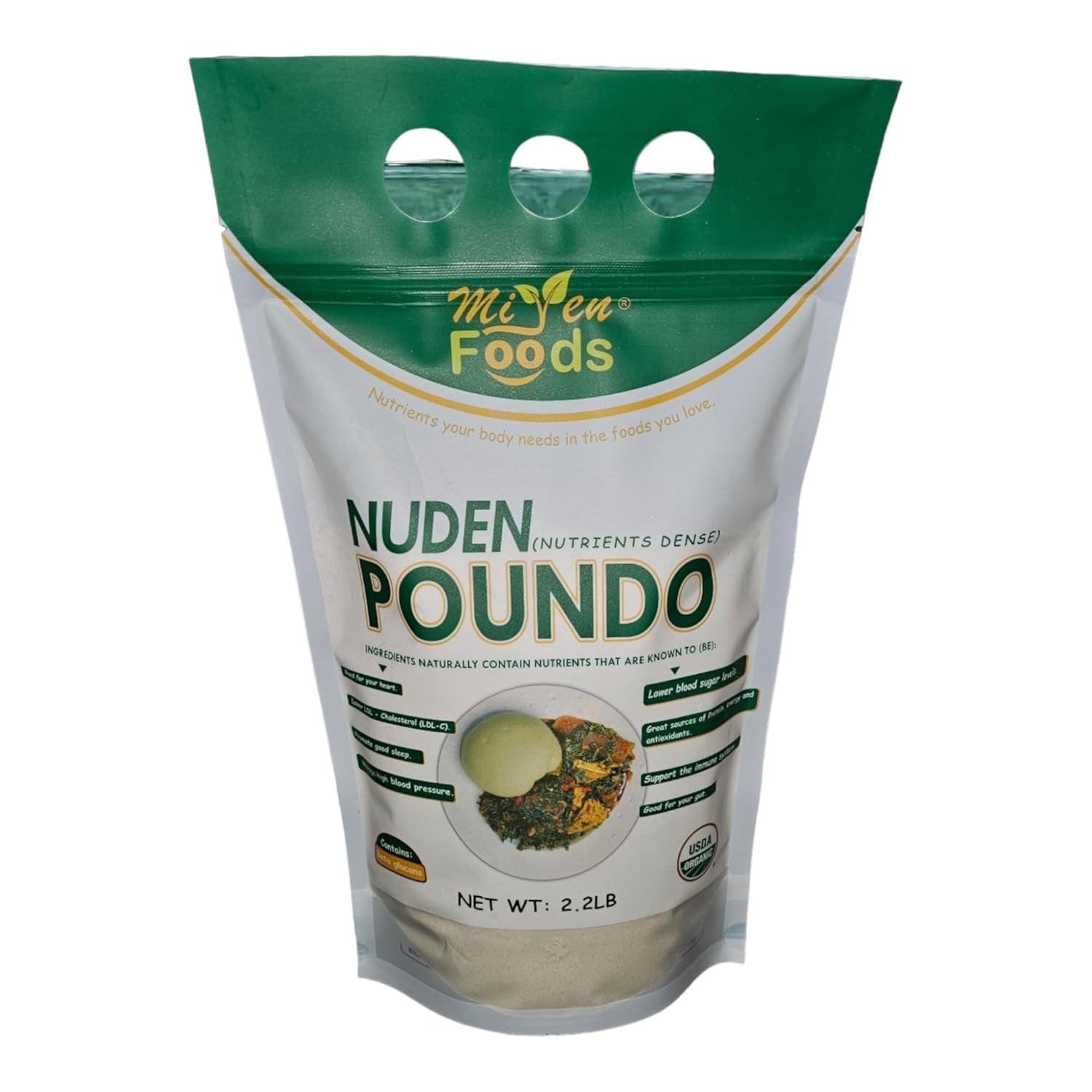 The NUDEN Gourmet Poundo (Flour) - 100% Organic flour for Poundo ...