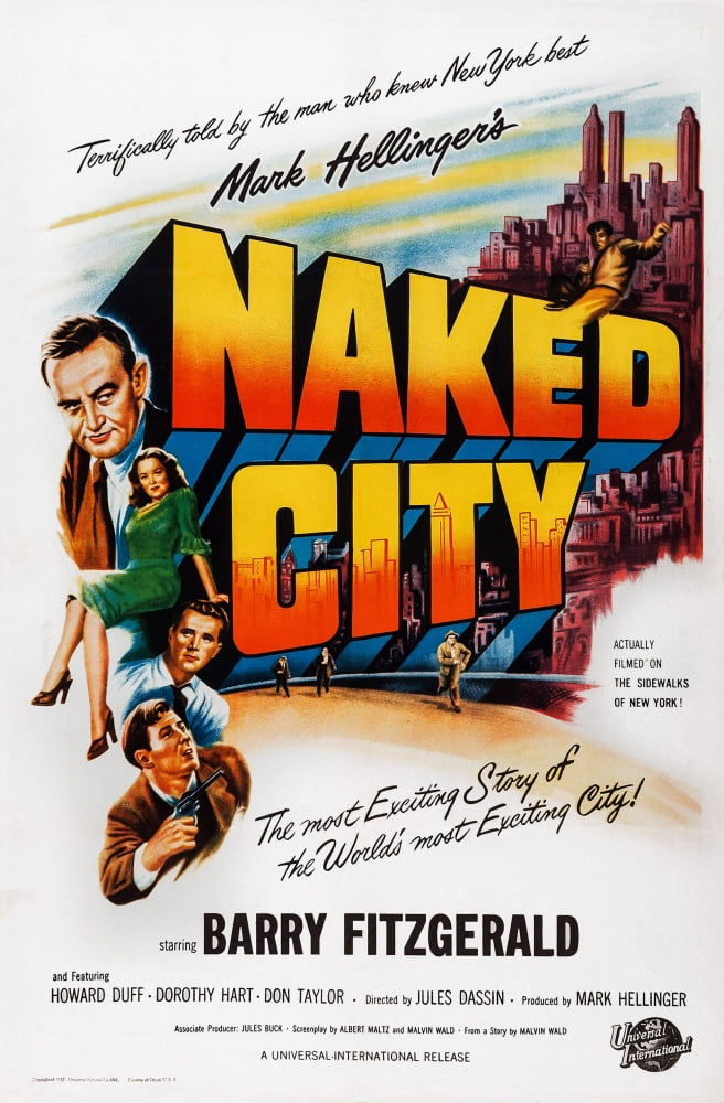 The Naked City Us Poster Art Left From Top: Barry Fitzgerald Dorothy Hart Howard Duff Don Taylor ...