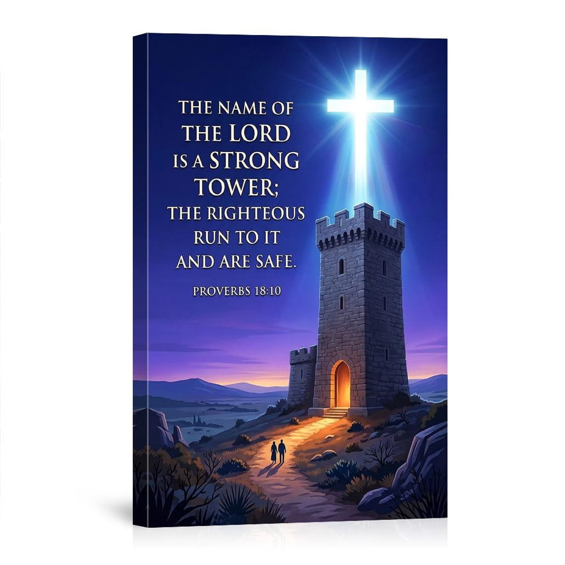The Name Of The Lord Is A Strong Tower verbs 18 10 Christian Bible ...
