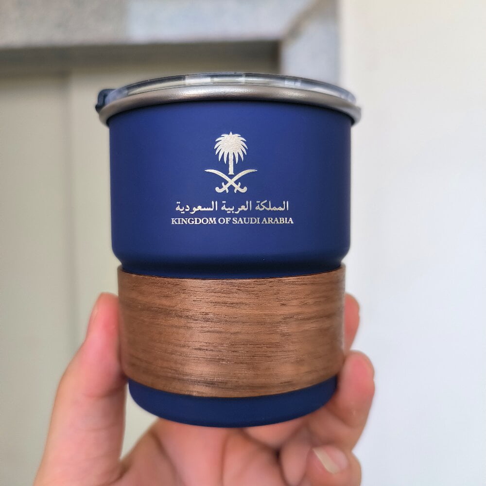 The National Emblem of Saudi Arabia Logo Stainless Steel Cup Beer Mug ...