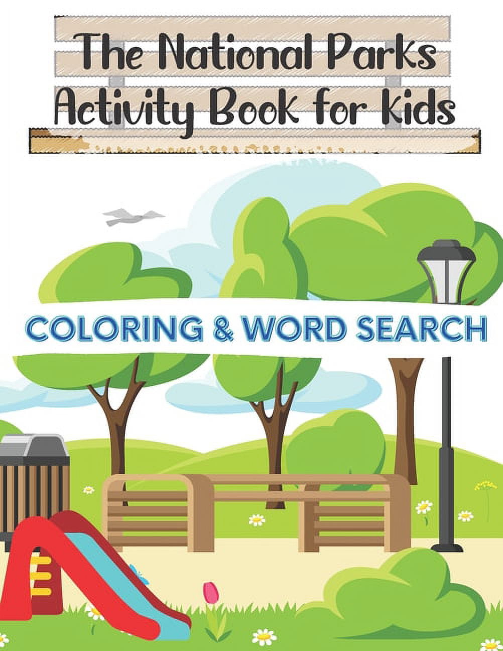 The National Parks Activity Book for kids: Coloring + Word Search ...