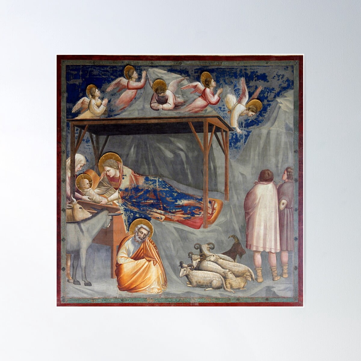 The Nativity In The Scrovegni Chapel By Giotto Poster Wall Art, Modern ...