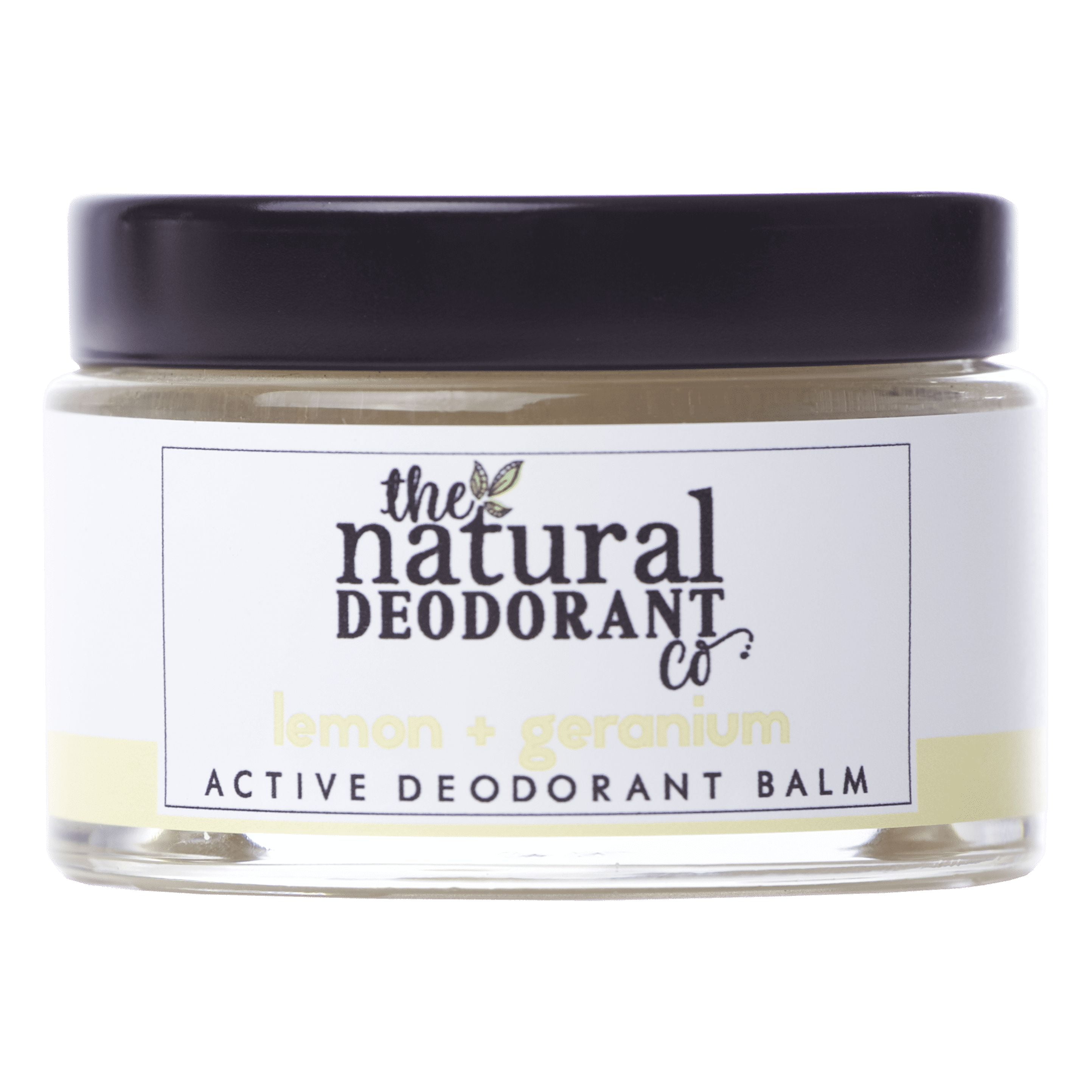 The Natural Deodorant Co, Active Deodorant Balm Lemon & Geranium, 24HR Extra Strength, Unisex ...