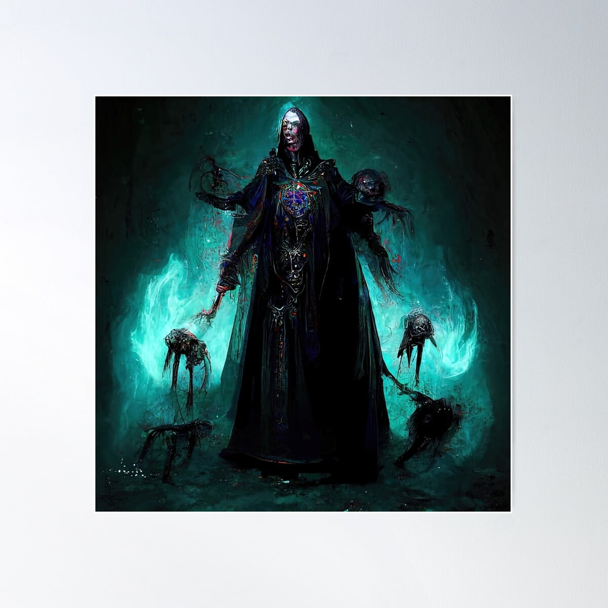 The Necromancer Poster Wall Art, Modern Wall Decor For Living Room ...