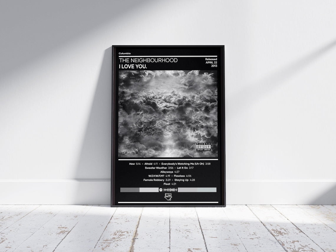 The Neighbourhood Poster | I Love You Poster | Rock Music Poster ...