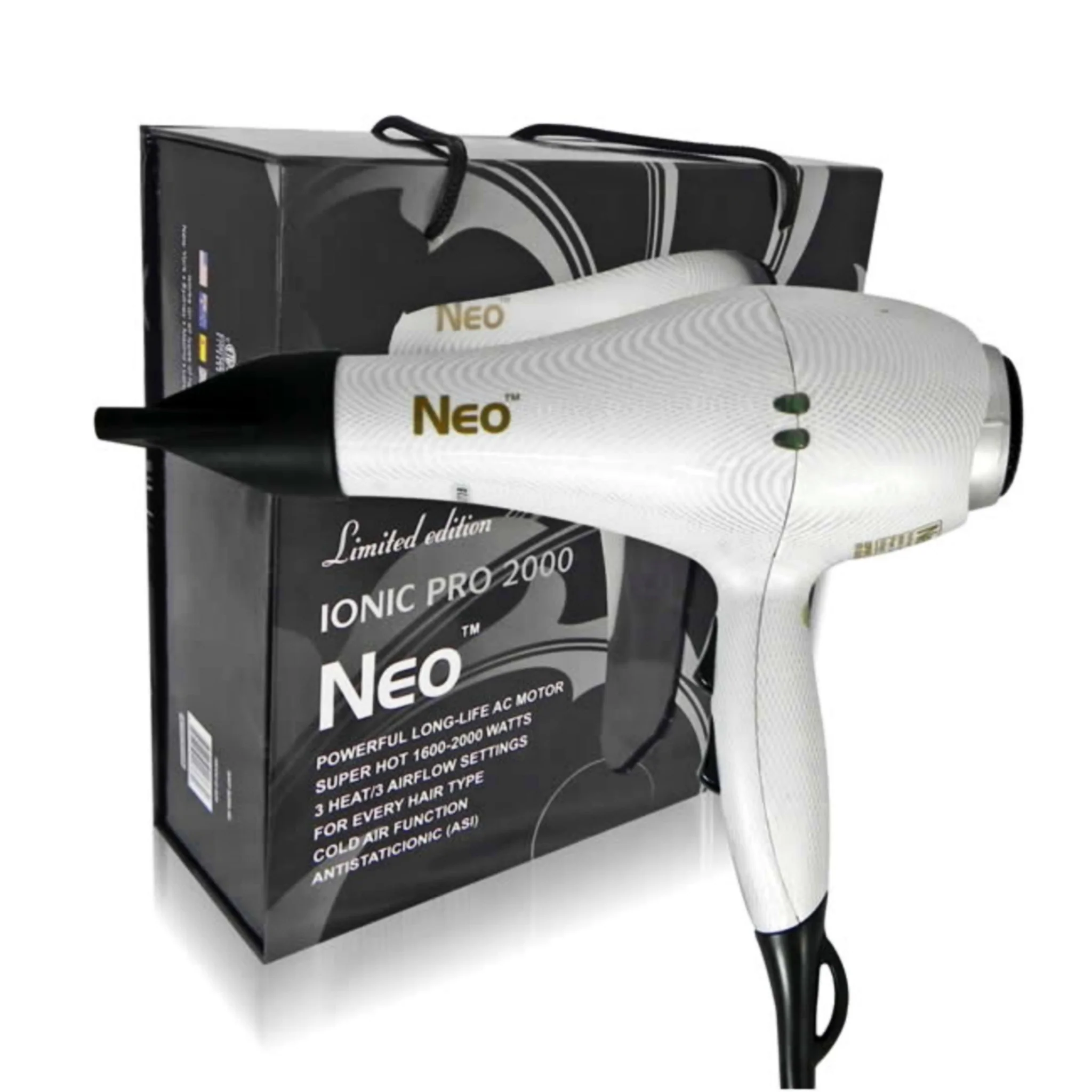 NEO Choice Ionic Pro 2000W Hair Dryer, Quiet AC Motor, 3 Heat and Speed ...