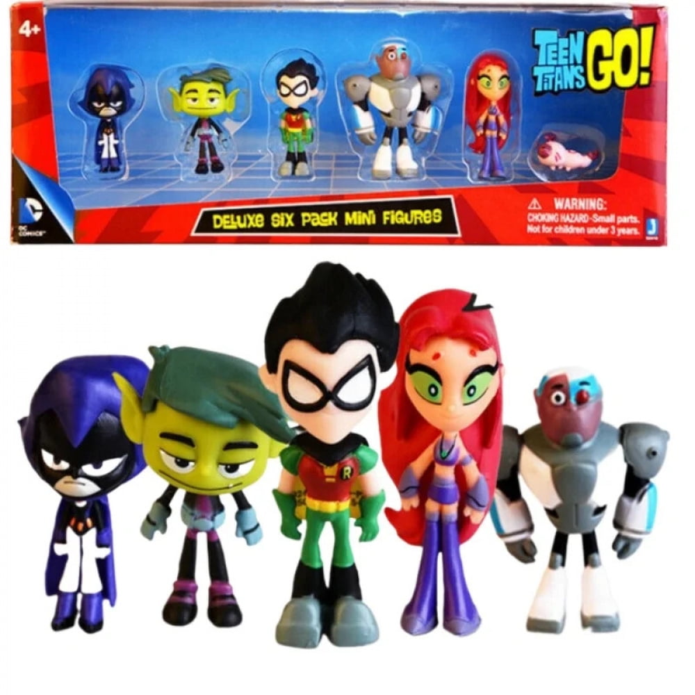 The New 6pcs Teen Titan Go Action Figure Robin Electronic Beast Boy ...