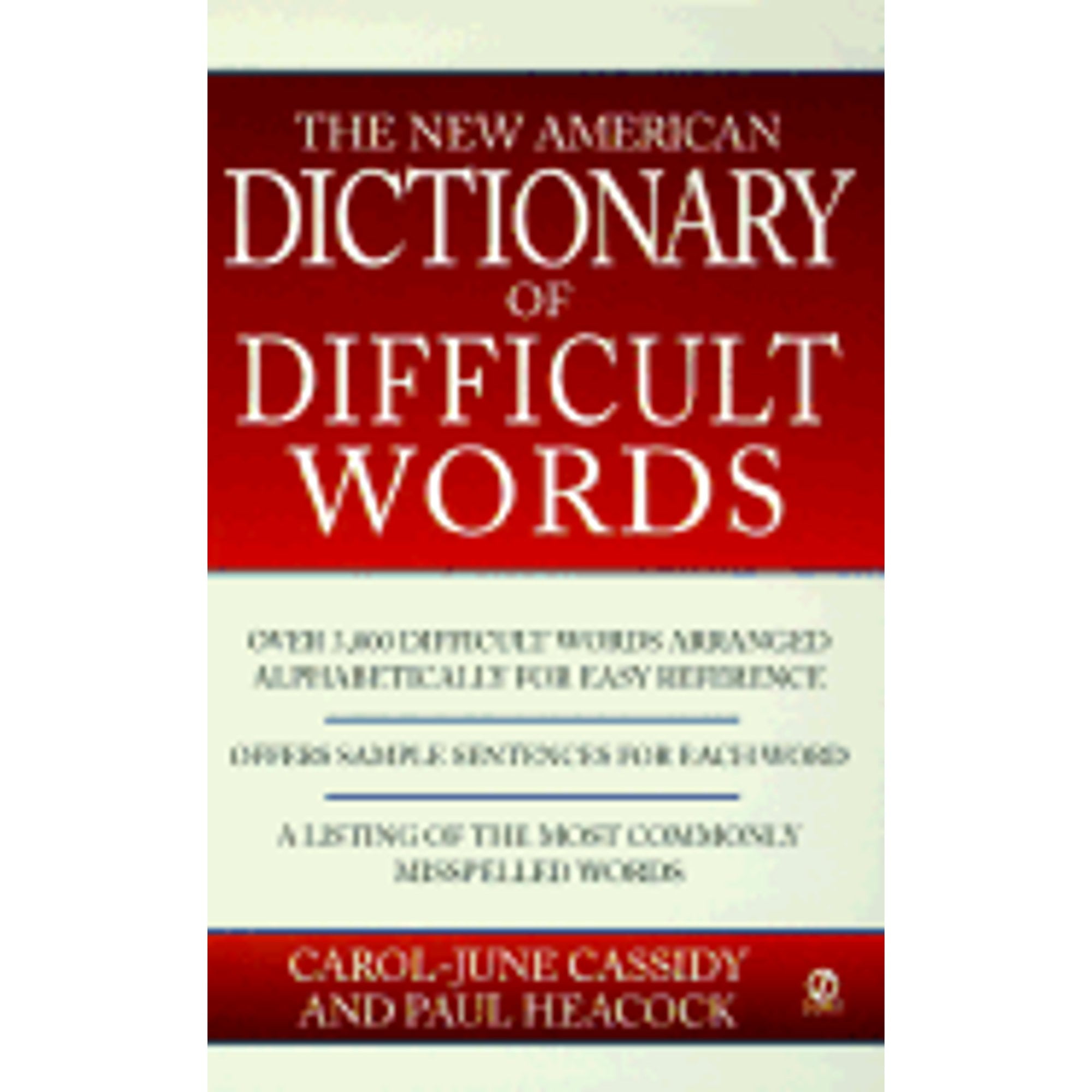 Pre-Owned The New American Dictionary of Difficult Words (Mass Market ...