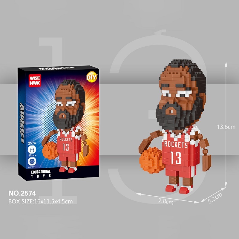 The New Basketball Idol 3D Model Building Block Basketball Player DIY ...