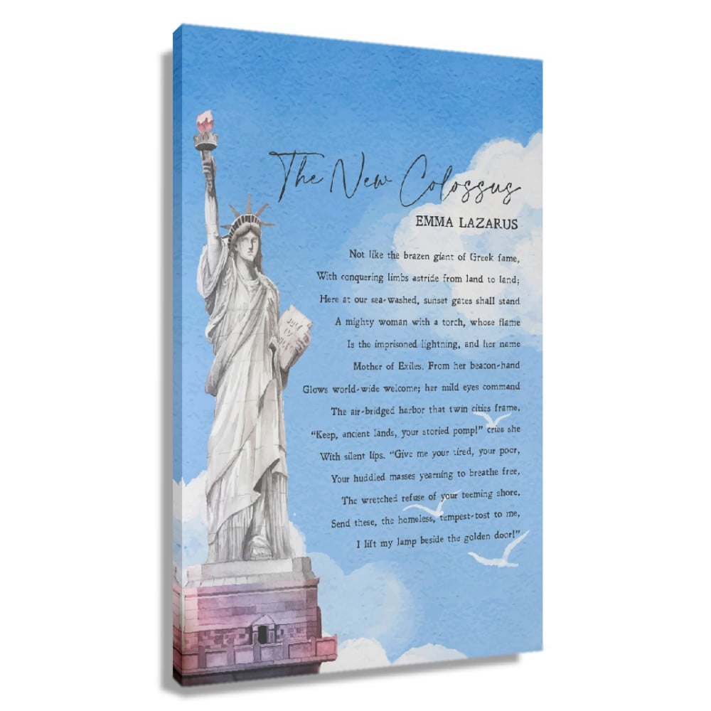 The New Colossus Statue of Liberty Wall Art, Canvas Painting for ...