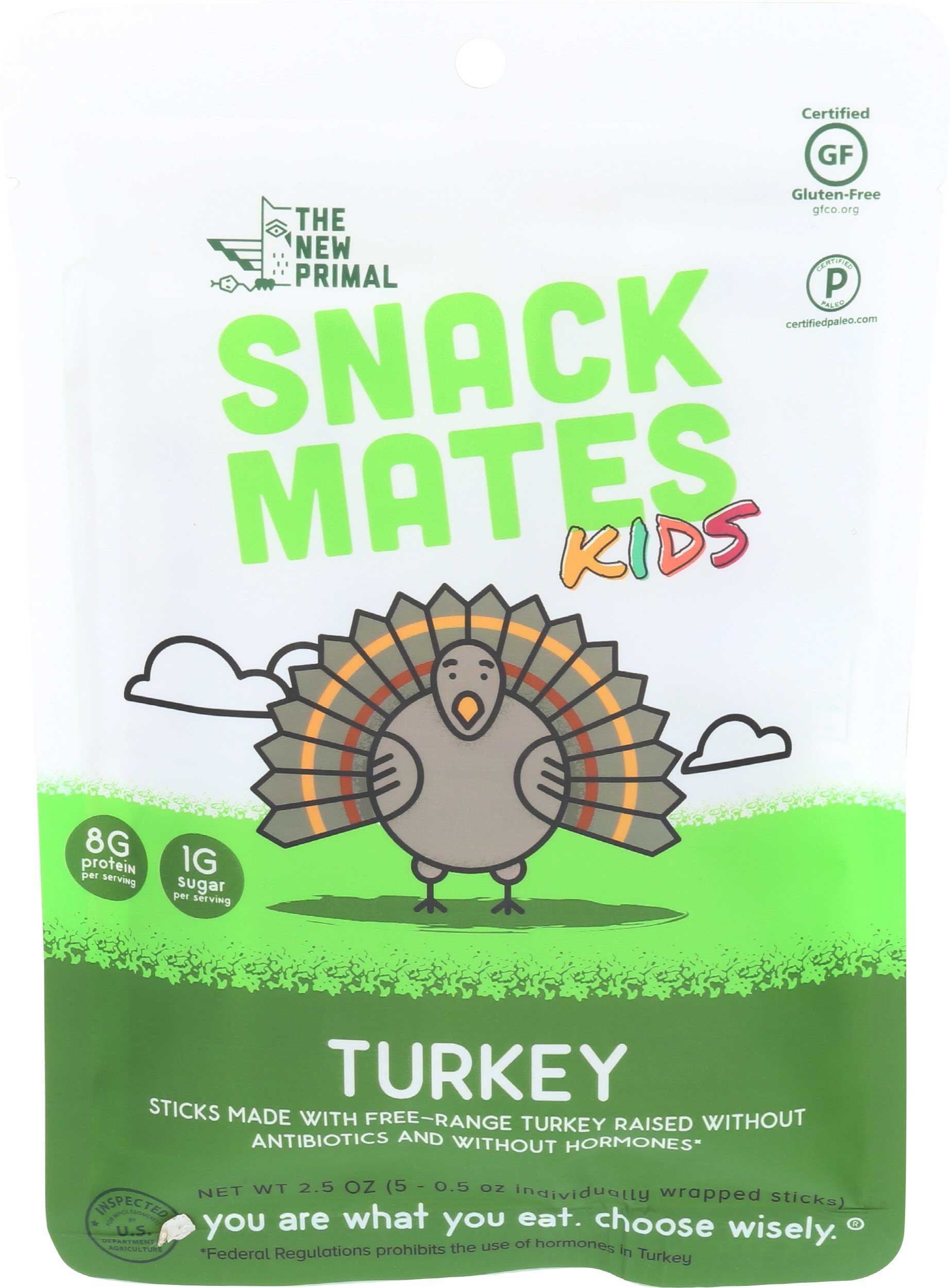 The New Primal Snack Mates Turkey Gluten Free Pack of 8 - Walmart.com