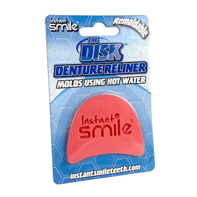 Instant Smile Disk Denture Reliner, Remoldable Reline Kit for Secure ...