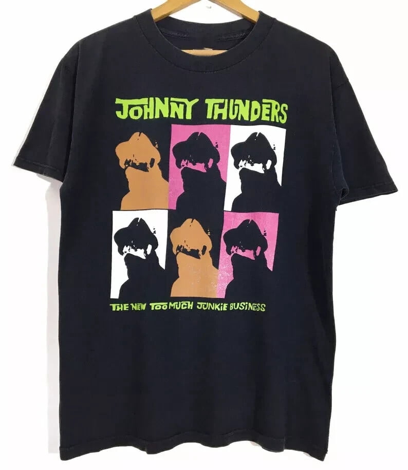 The New Too Much Johnny Thunders Shirt Black Full Size Man Woman S ...