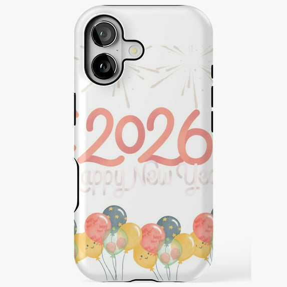 The New Year 2026 Celebration Typography Art iPhone 17 11 12 13 14 15 ...