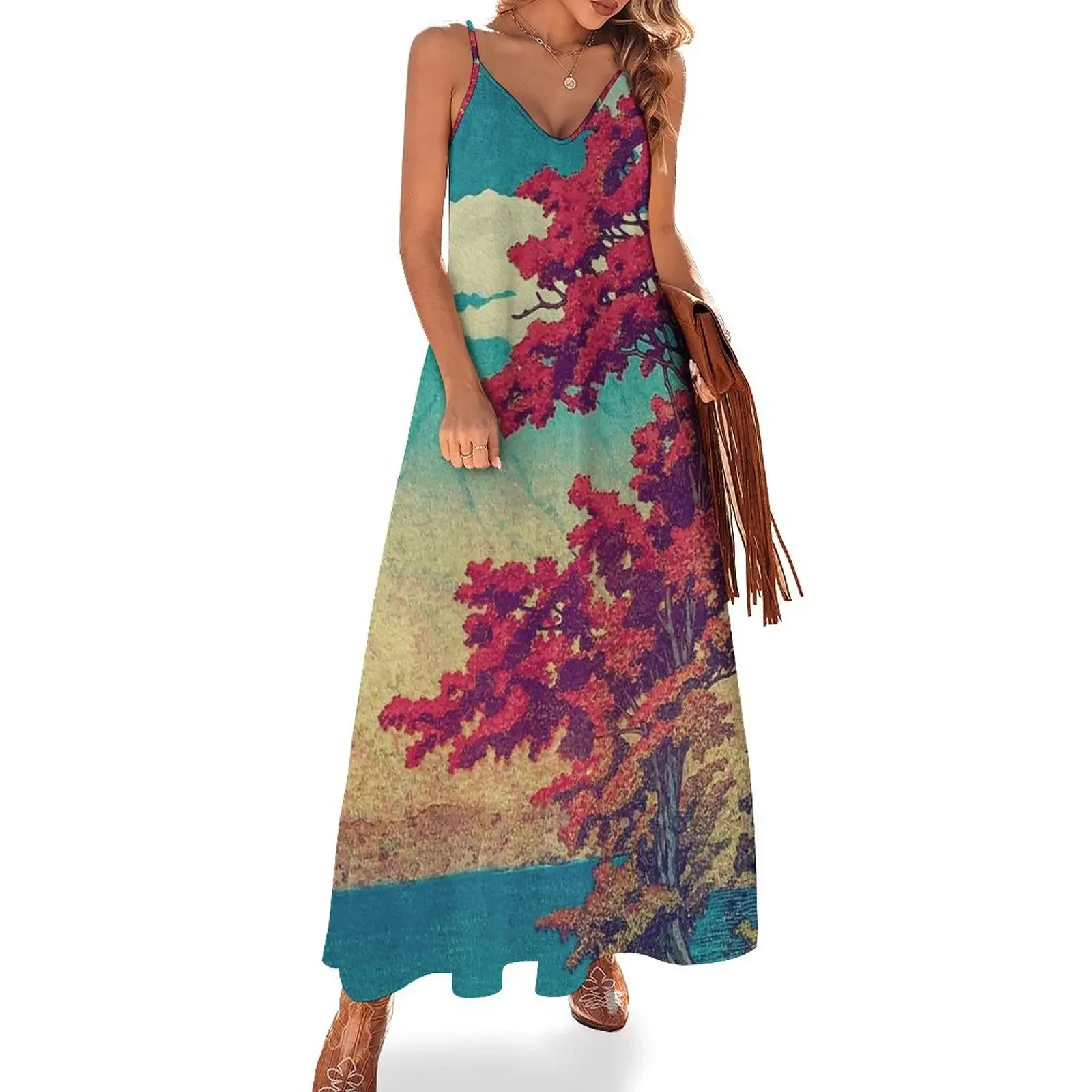 The New Year in Hisseii - Nature Landscape Sleeveless Dress party dress ...