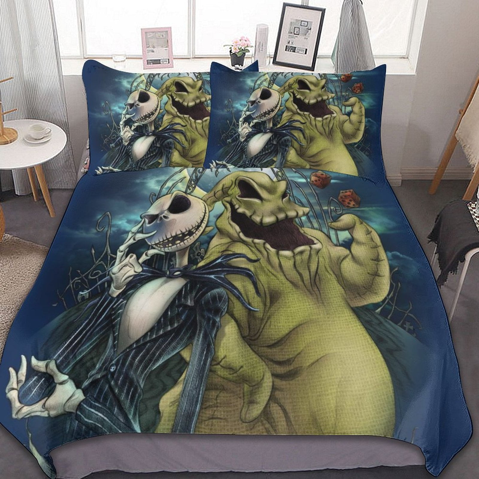 The Nightmare Before Christmas 3 Pcs Bed Sheets Set Breathable Duvet ...