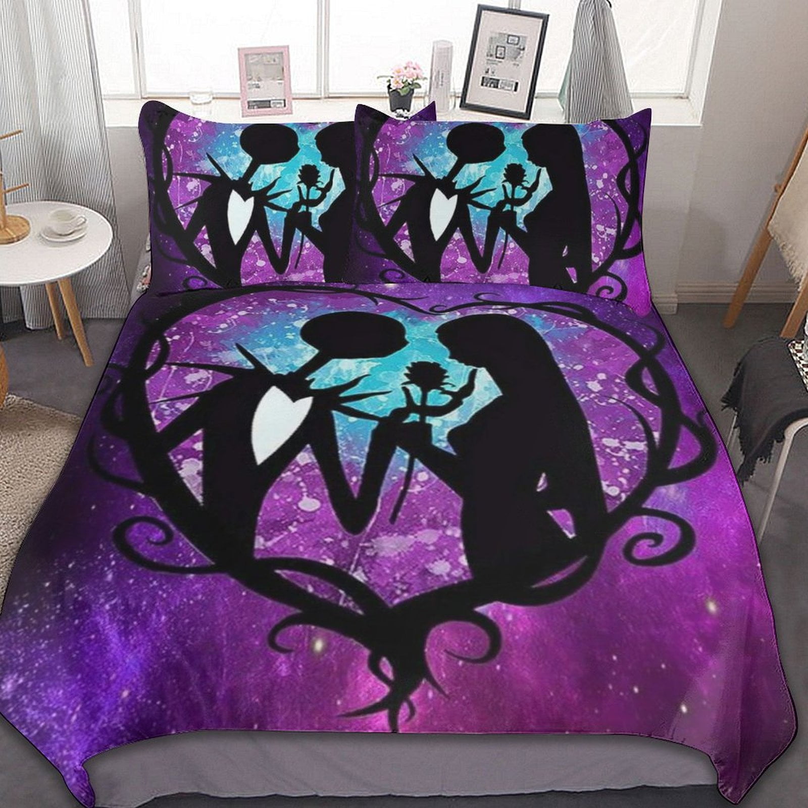 The Nightmare Before Christmas 3 Pcs Bed Sheets Set Breathable Duvet ...