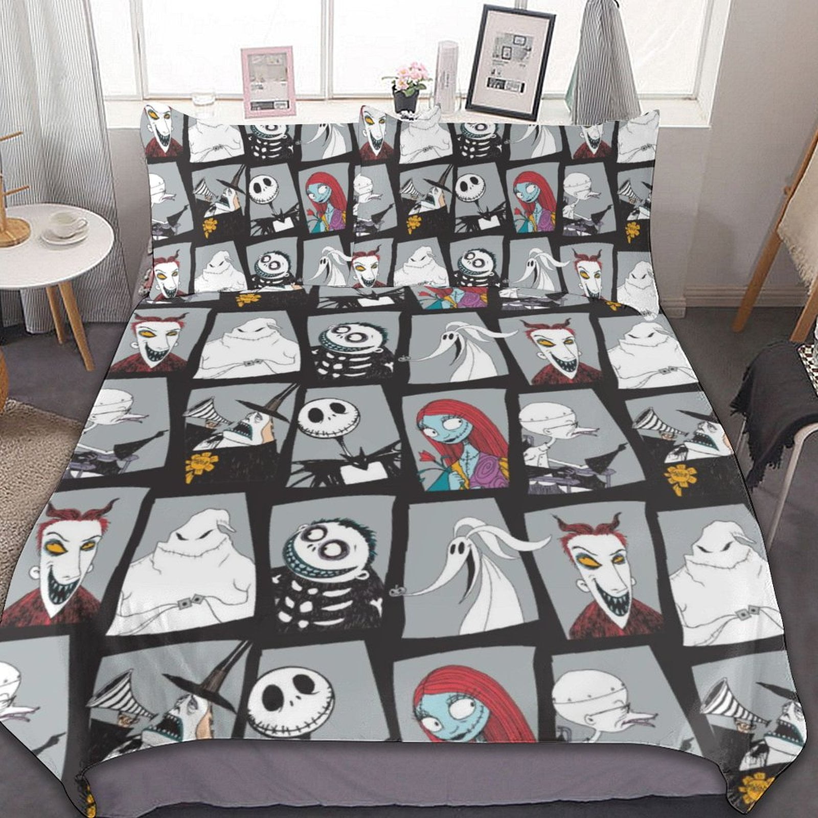 The Nightmare Before Christmas 3 Pcs Bed Sheets Set Breathable Duvet ...