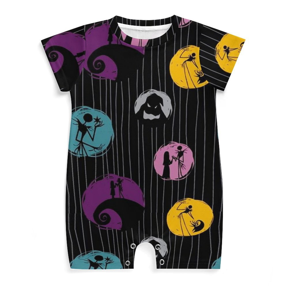 The Nightmare Before Christmas Baby One-Piece Rompers Short Sleeve ...