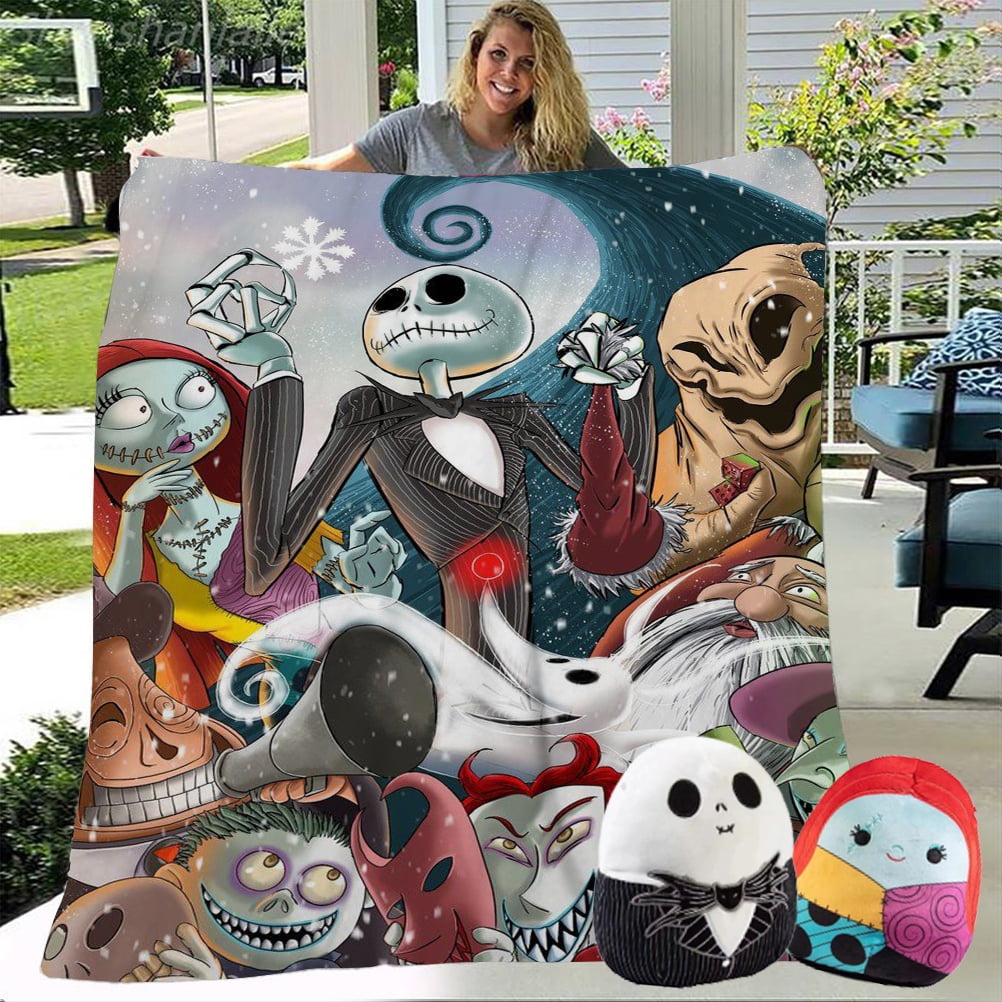 The Nightmare Before Christmas Characters Classic Flannel Throw ...